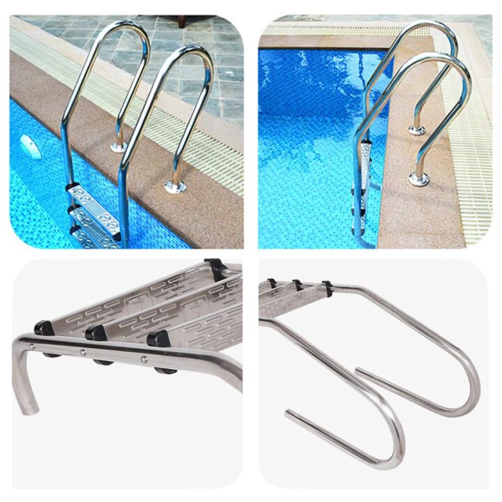 Swimming Pool Ladder Rung Steps Stainless Steel Replacement Anti Slip ... Swimming Pool Ladder Rung Steps Stainless Steel Replacement Anti Slip ...